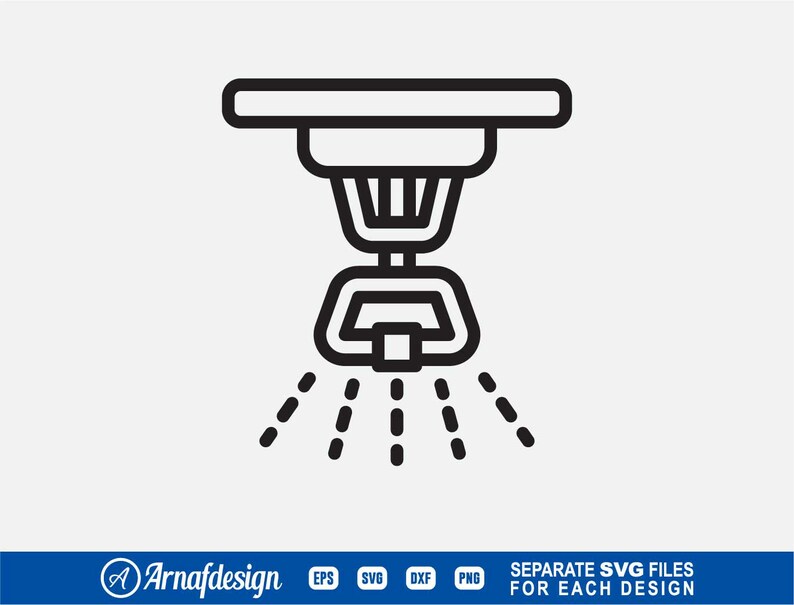 Fire Sprinkler SVG, Sprinkler Head Svg, Vector, Silhouette, Cricut ...
