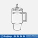 Stanley Tumbler SVG, 40 Oz Tumbler, Stanley Cup Inspired, Quencher Cup ...
