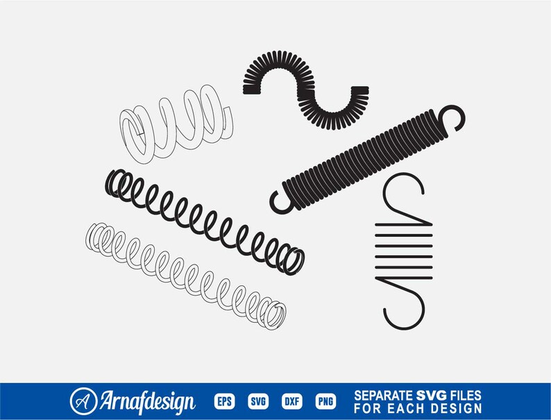 Coiled Spring SVG, Coiled Svg, Springs Svg, Metal Spring Svg, Clipart ...