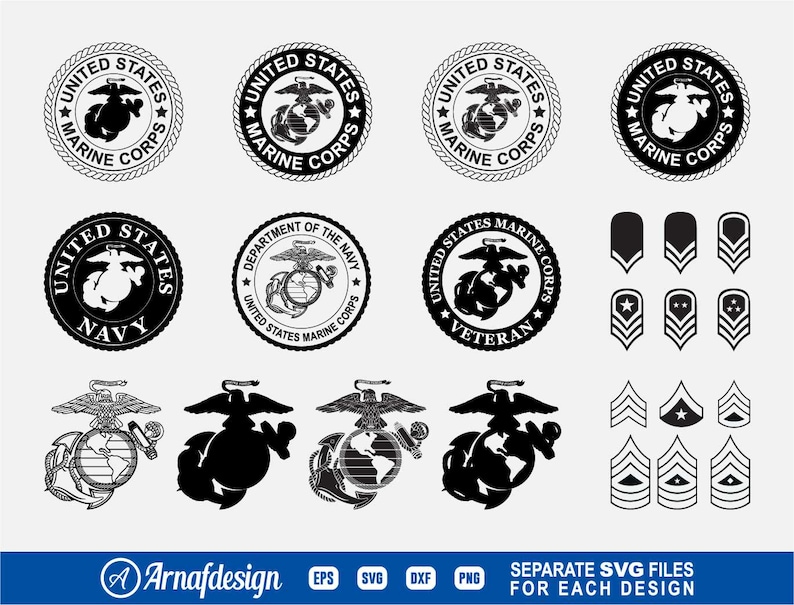 US Marine Corps SVG, Vector, Silhouette, Cricut, Clipart, Cuttable ...