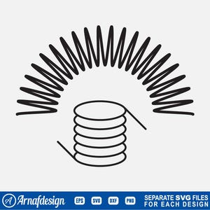 Coiled Spring SVG, Coiled Svg, Springs Svg, Metal Spring Svg, Clipart ...