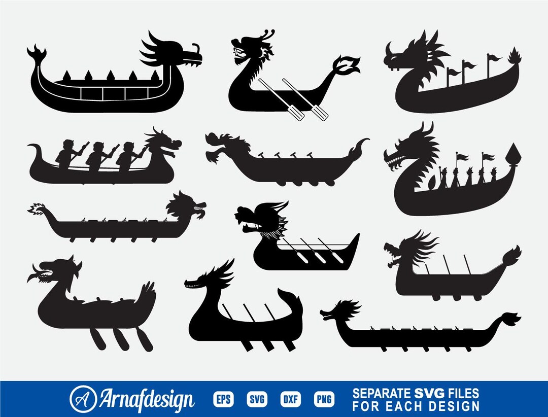 Dragon Boat SVG, Dragon Boat Festival, Dragon Boat Racing, Clipart, Cut ...