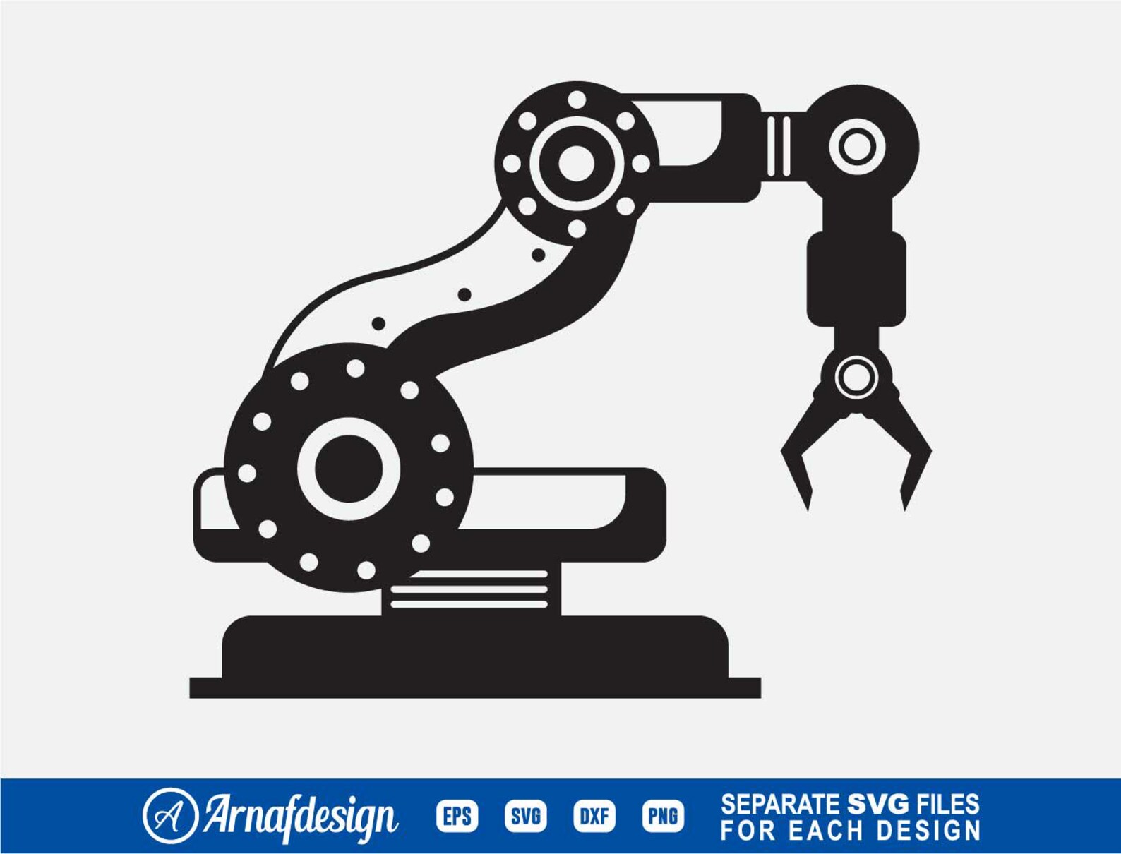 Robotic Arms SVG, Robot Svg, Industrial Svg, Manufacturing Svg, Clipart ...