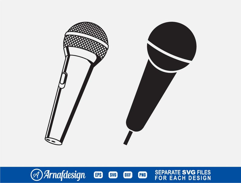 Microphone SVG, Headphones Svg, Mic Stand Svg, Music Svg, Clipart, Cut ...
