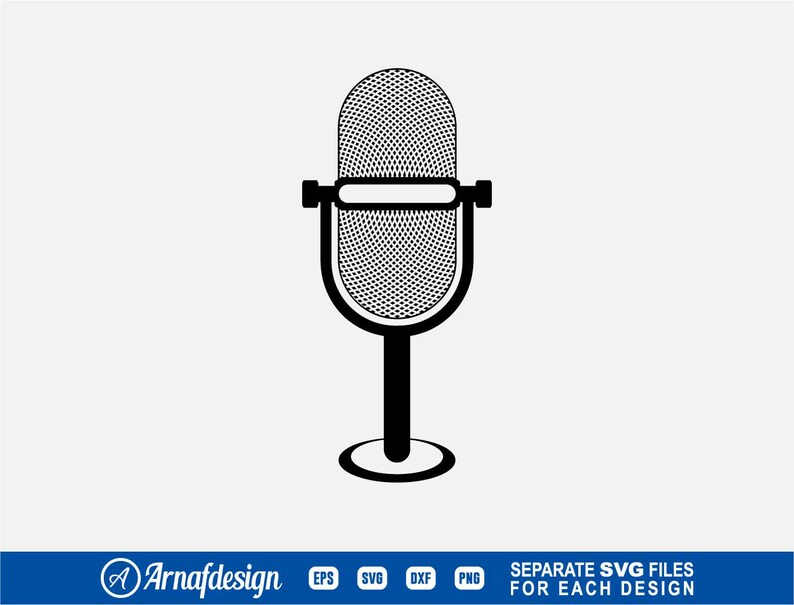 Microphone SVG, Headphones Svg, Mic Stand Svg, Music Svg, Clipart, Cut ...