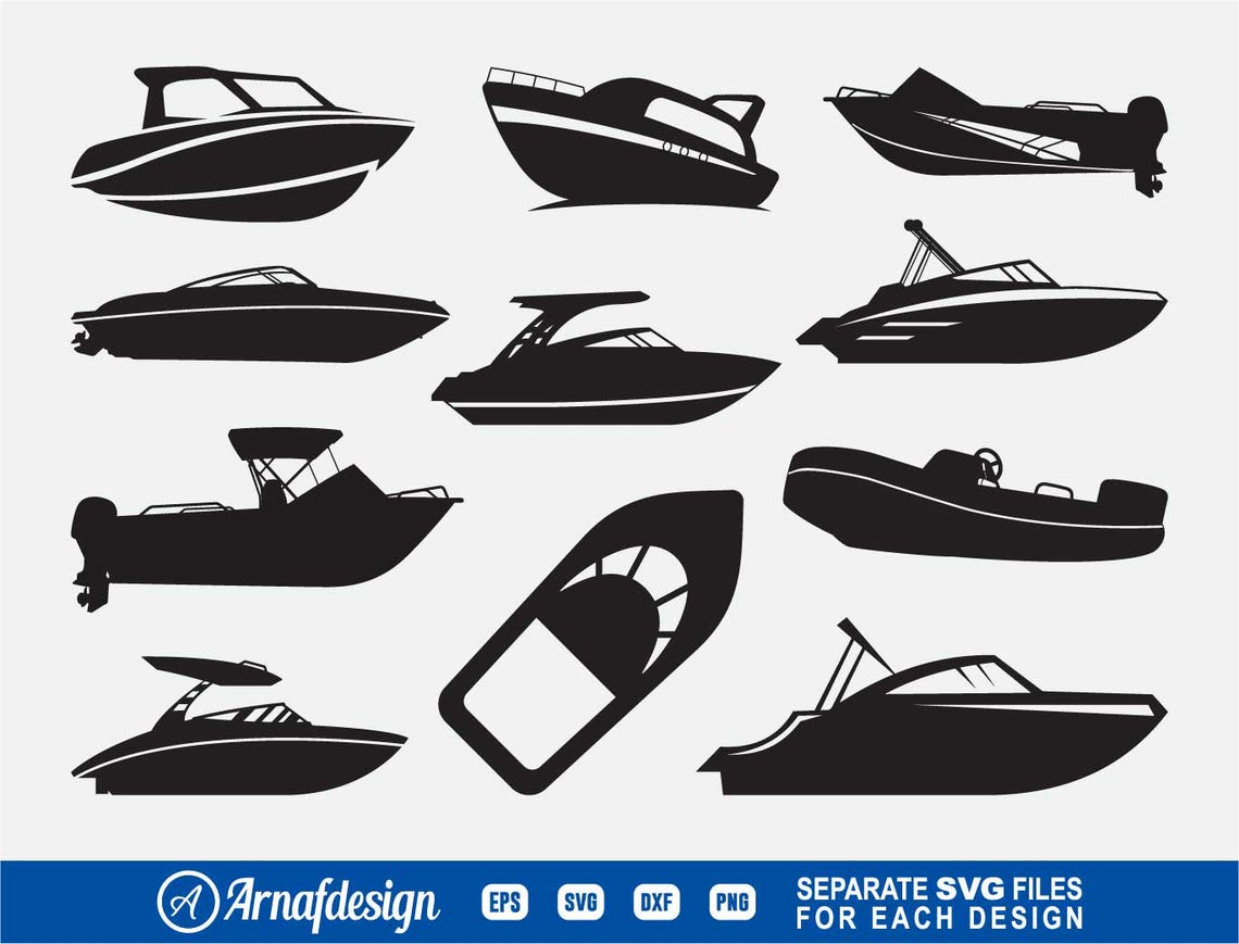 Speed Boat SVG, Motor Boat Svg, Speedboat Svg, Speed Boat Clipart ...