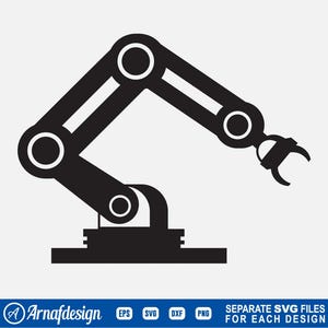 Robotic Arms SVG, Robot Svg, Industrial Svg, Manufacturing Svg, Clipart ...