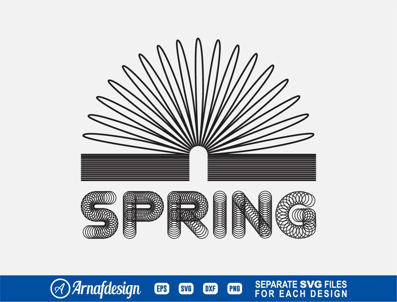 Coiled Spring SVG, Coiled Svg, Springs Svg, Metal Spring Svg, Clipart ...