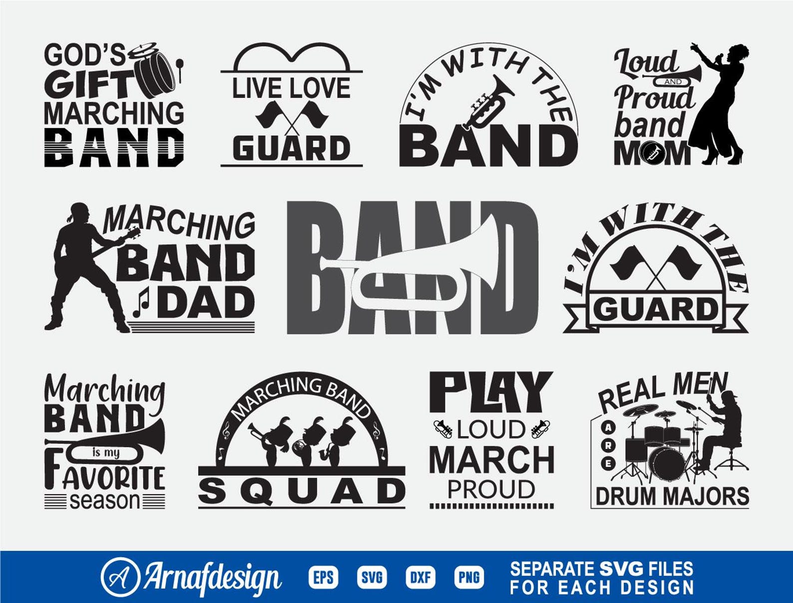 Marching Band Svg, Band Svg, Marching Svg, Music Svg, Clipart, Cut ...