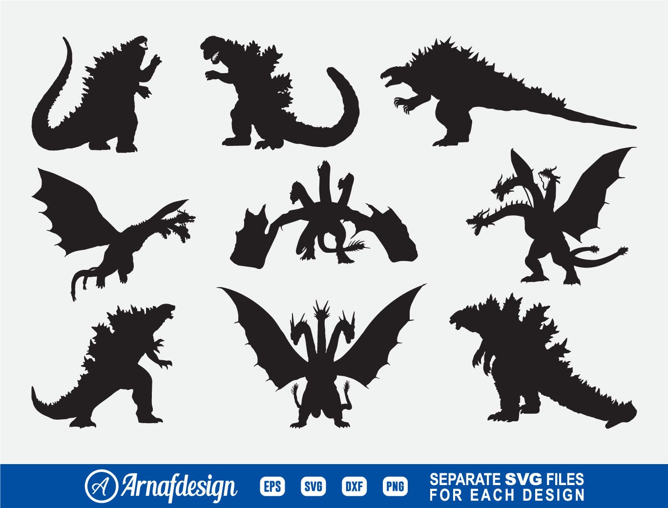 Godzilla SVG, Rodan Godzilla Svg, Godzilla Monster Svg, Ghidorah Svg ...
