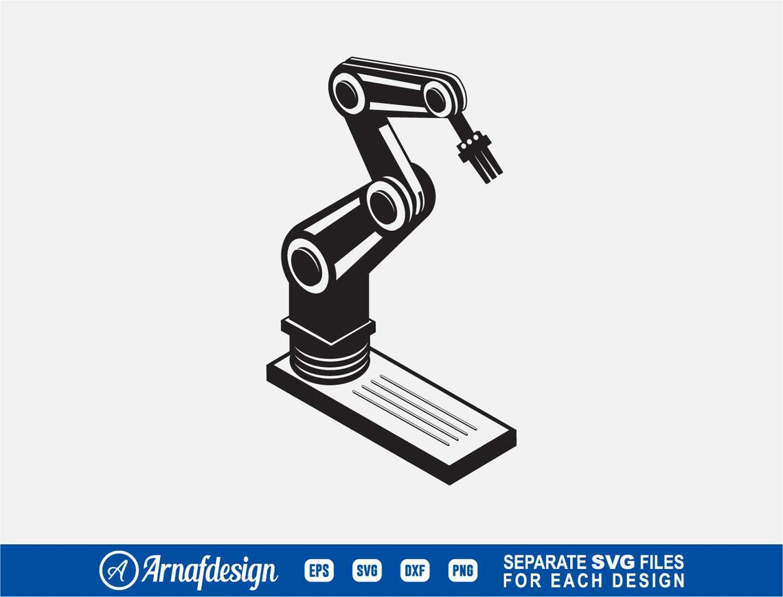 Robotic Arms SVG, Robot Svg, Industrial Svg, Manufacturing Svg, Clipart ...