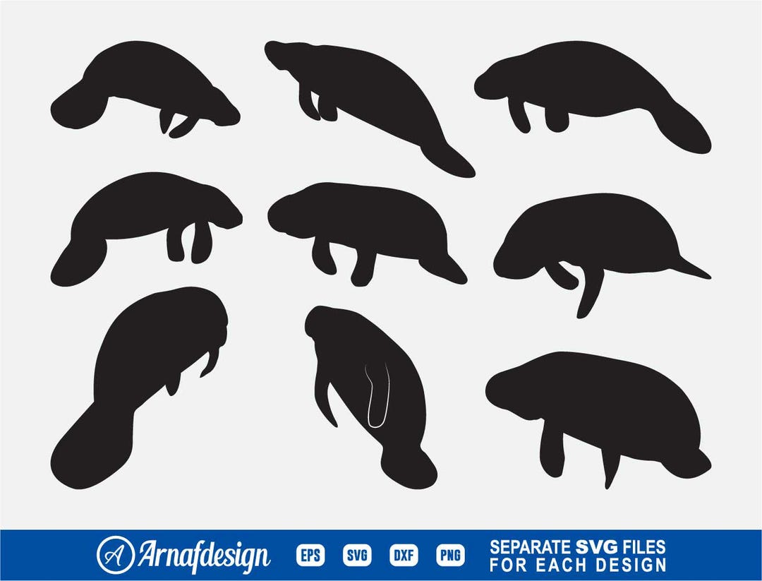 Cute Manatee SVG, Manatee Svg, Florida Svg, Aquarium Svg, Marine Animal ...