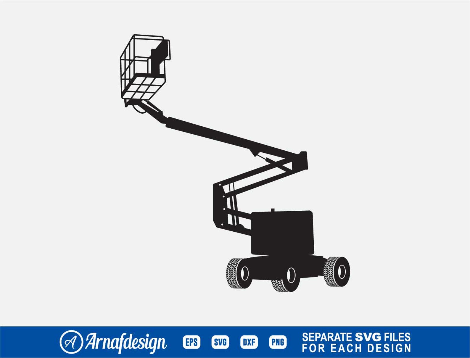 Cherry Picker SVG, Cherry Picker Vector, Bucket Truck SVG, Boom Lift ...