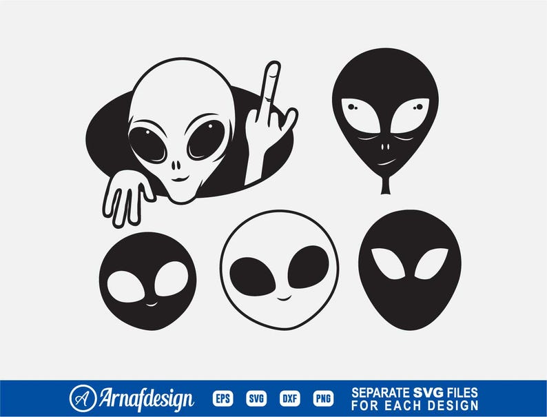 Alien SVG, Ufo Svg, Aliens Dxf, Ufo Png, Ufo Eps, Aliens Vector, Ufo ...