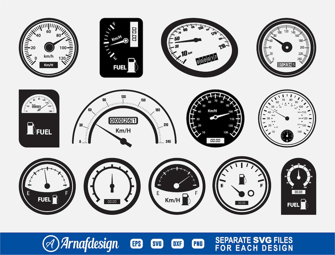 Gauges Speedometer SVG, Meter Svg, Measuring Gauge, Fuel Gauge ...