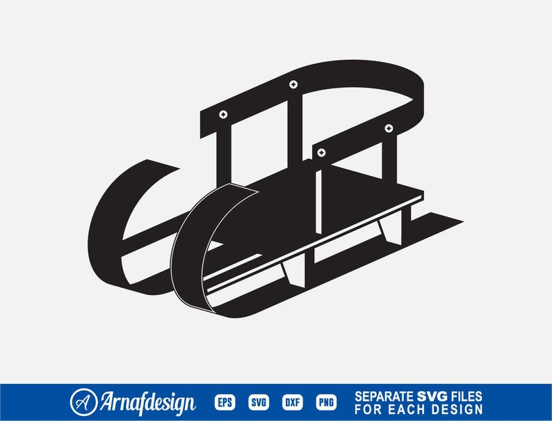 Wooden Sled SVG, Sled Svg, Sleigh Sled Svg, Snow Sled Svg, Clipart, Cut ...