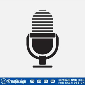 Microphone SVG, Headphones Svg, Mic Stand Svg, Music Svg, Clipart, Cut ...