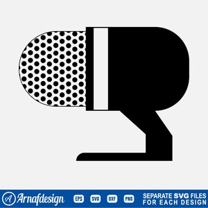 Microphone SVG, Headphones Svg, Mic Stand Svg, Music Svg, Clipart, Cut ...
