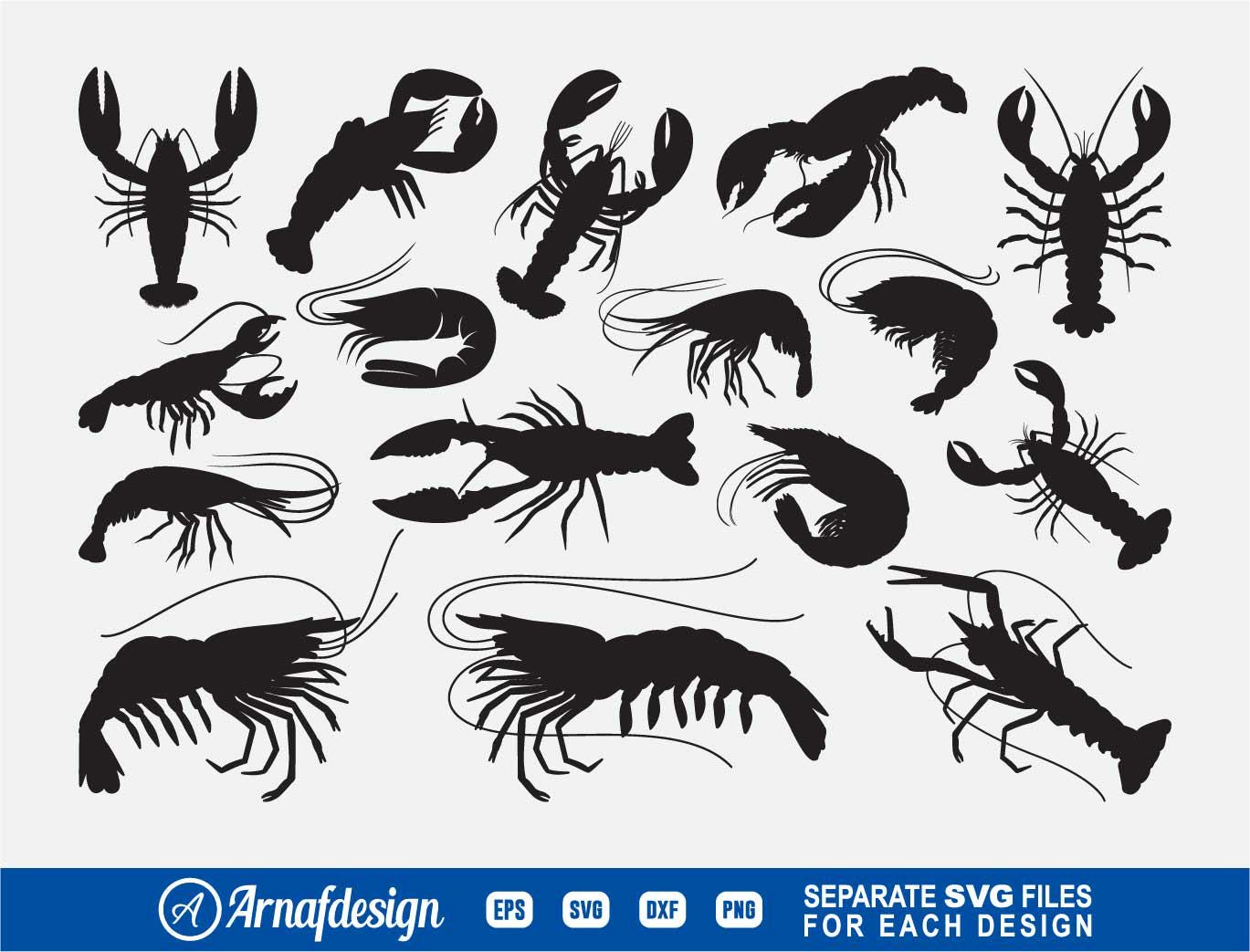 Crawfish Svg, Clipart, Cut Files for Silhouette, Files for Cricut ...