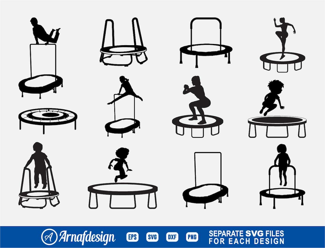 Trampoline SVG, Tramp Svg, Jumping Svg, Kids Jumping Svg, Sports Svg ...