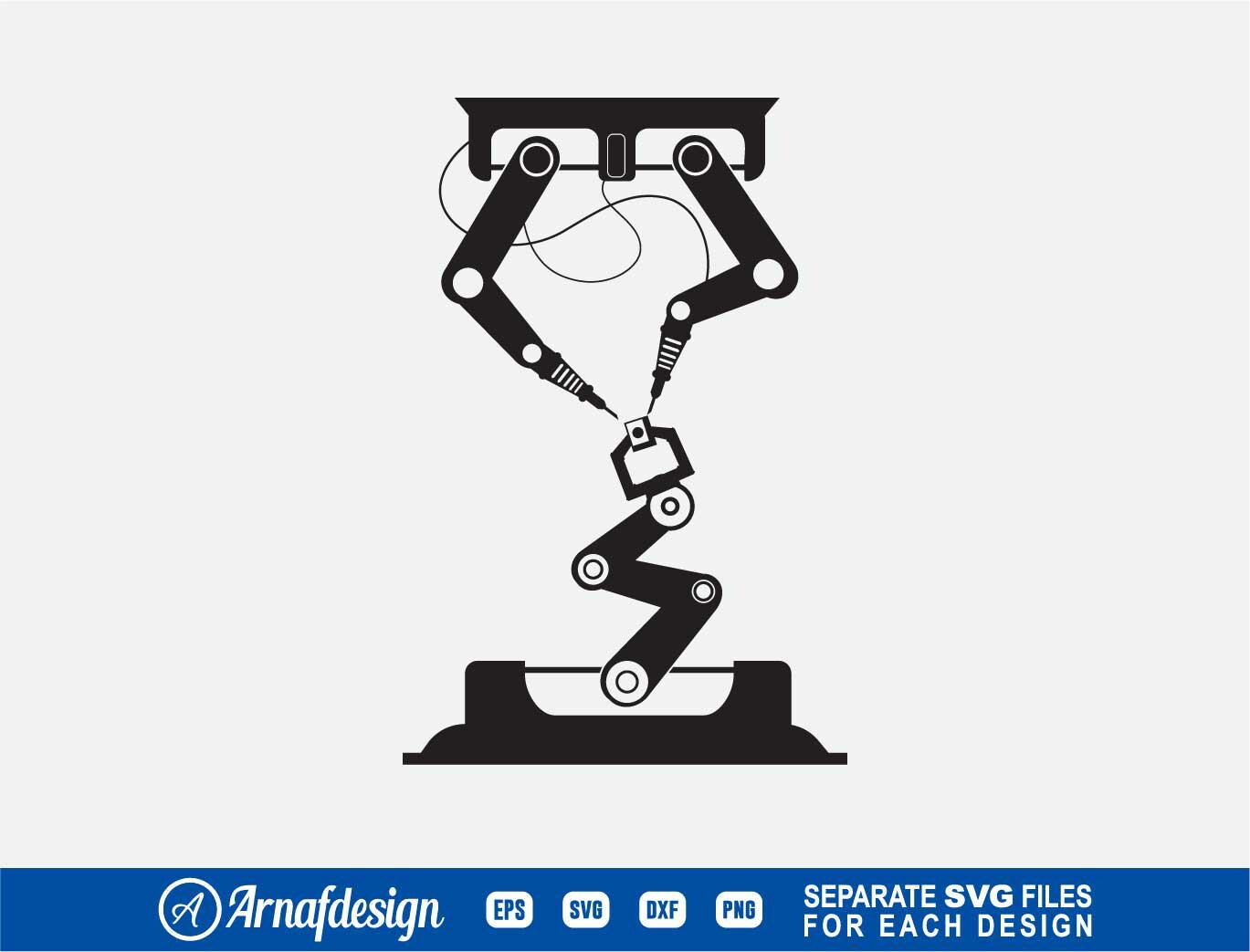 Robotic Arms SVG, Robot Svg, Industrial Svg, Manufacturing Svg, Clipart ...