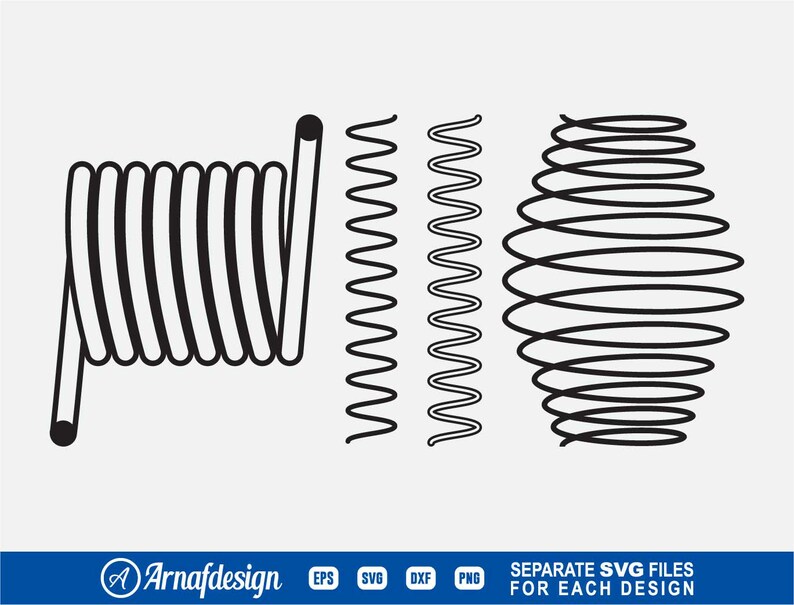 Coiled Spring SVG, Coiled Svg, Springs Svg, Metal Spring Svg, Clipart ...