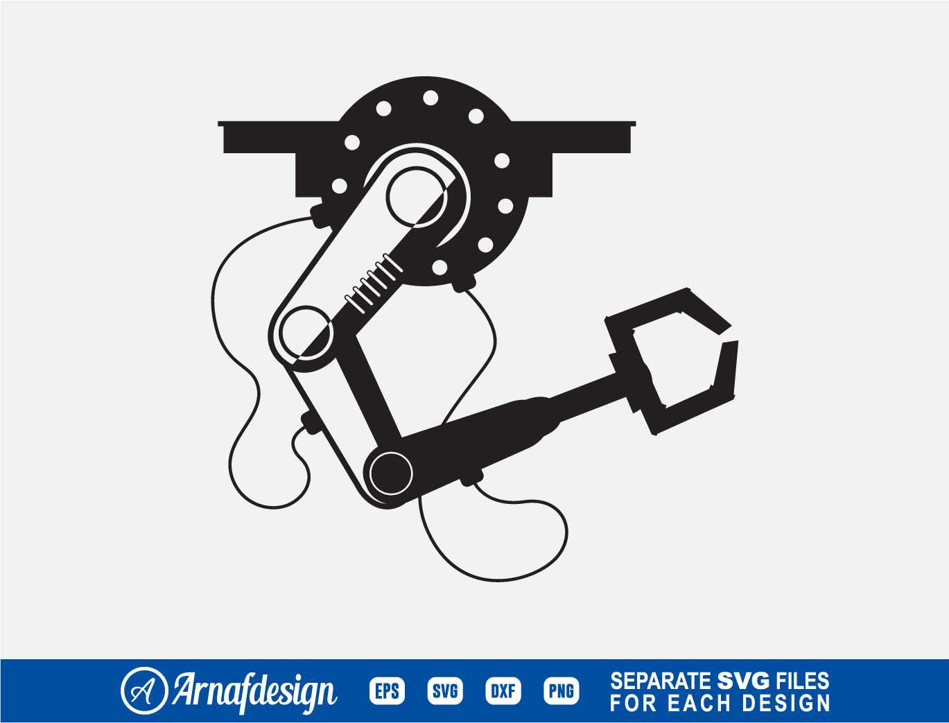 Robotic Arms SVG, Robot Svg, Industrial Svg, Manufacturing Svg, Clipart ...