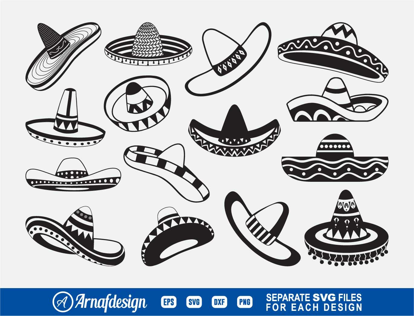 Sombrero SVG, Sombrero Vector, Maxican Fiesta Sombrero, Maxican Hat Svg ...