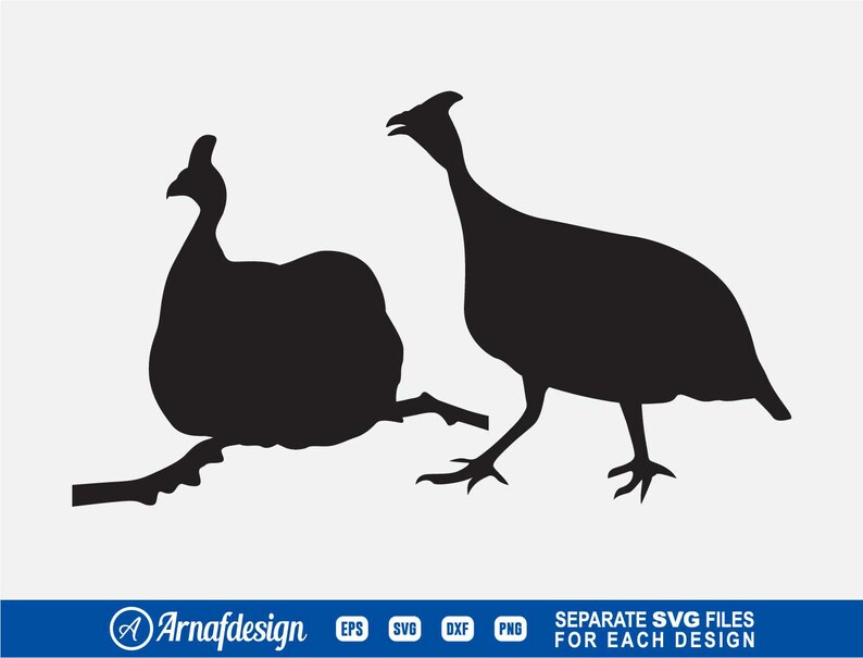 Guinea Fowl SVG, Guinea Svg, Fowl Svg, Bird Svg, Clipart, Cut Files for ...