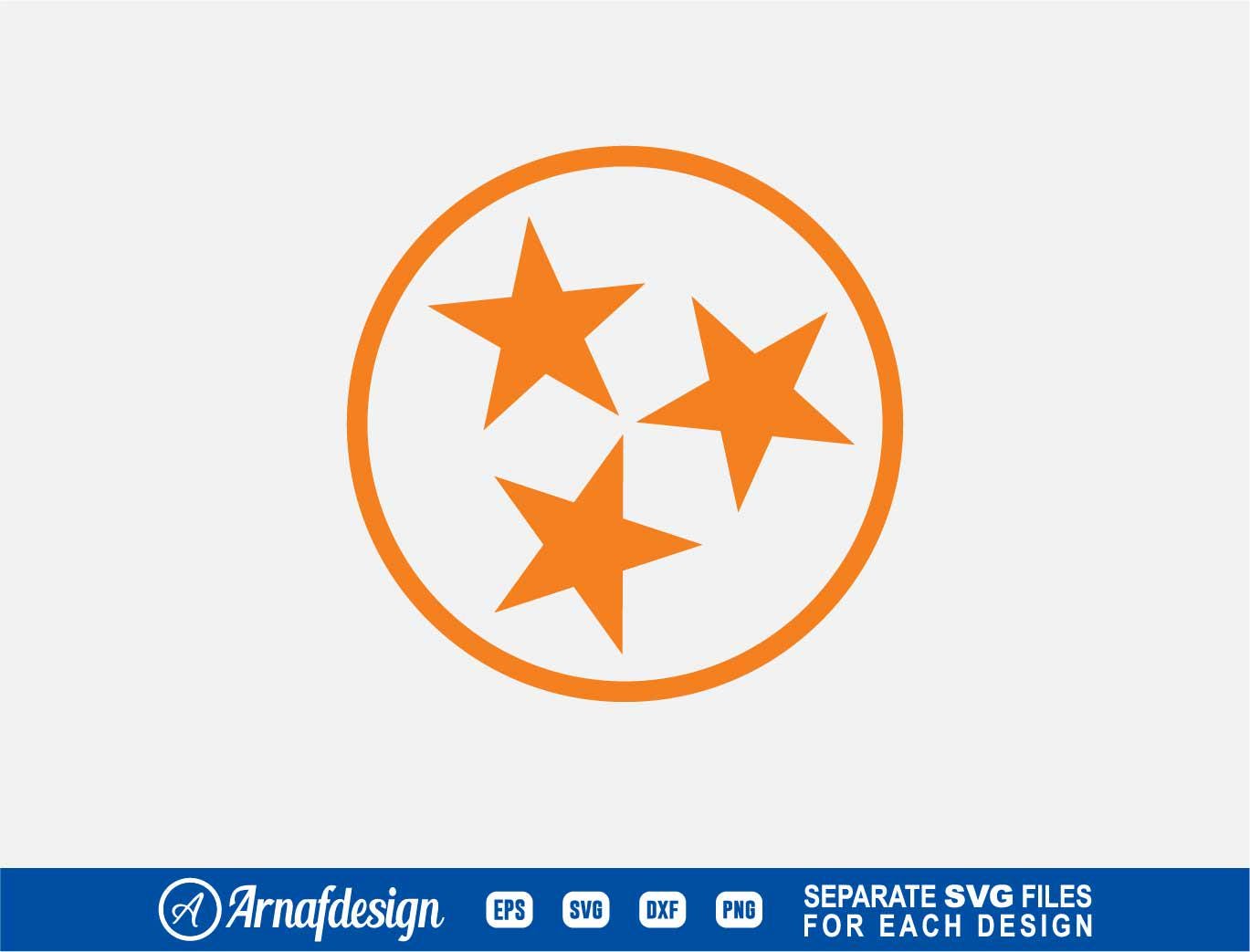 Tennesseetri-star SVG, Tennessee Star, Tennessee Tristar Svg, Vector ...