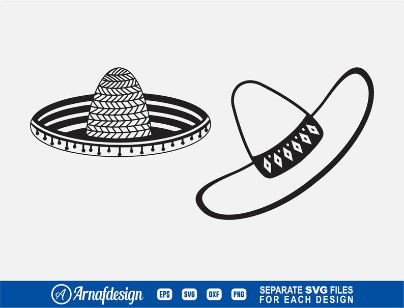 Sombrero SVG, Sombrero Vector, Maxican Fiesta Sombrero, Maxican Hat Svg ...