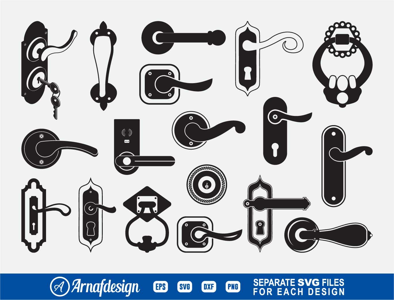 Door Handle SVG, Door Knobs Svg, Knockers Svg, Door Svg, Handle Svg ...