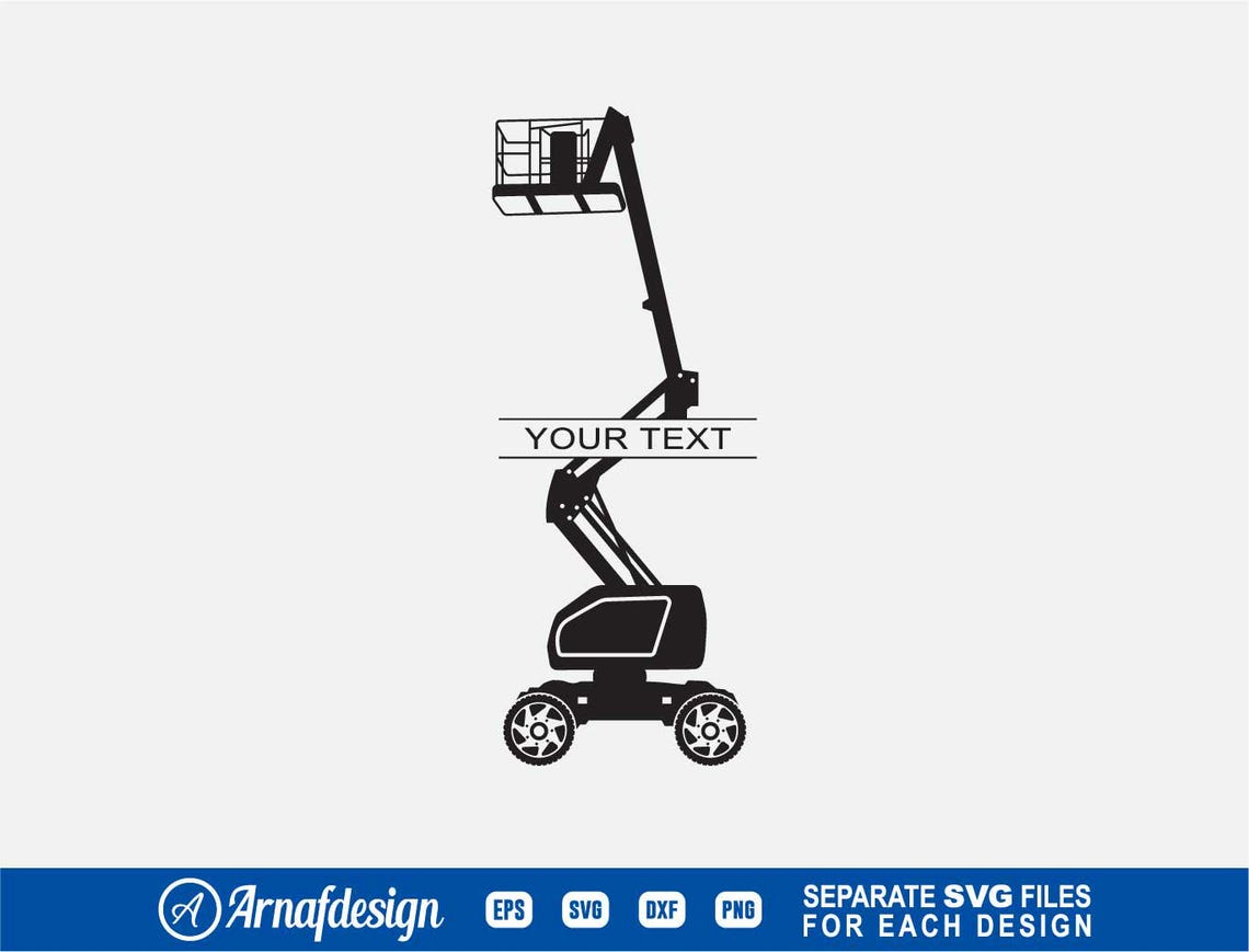 Cherry Picker SVG, Cherry Picker Vector, Bucket Truck SVG, Boom Lift ...