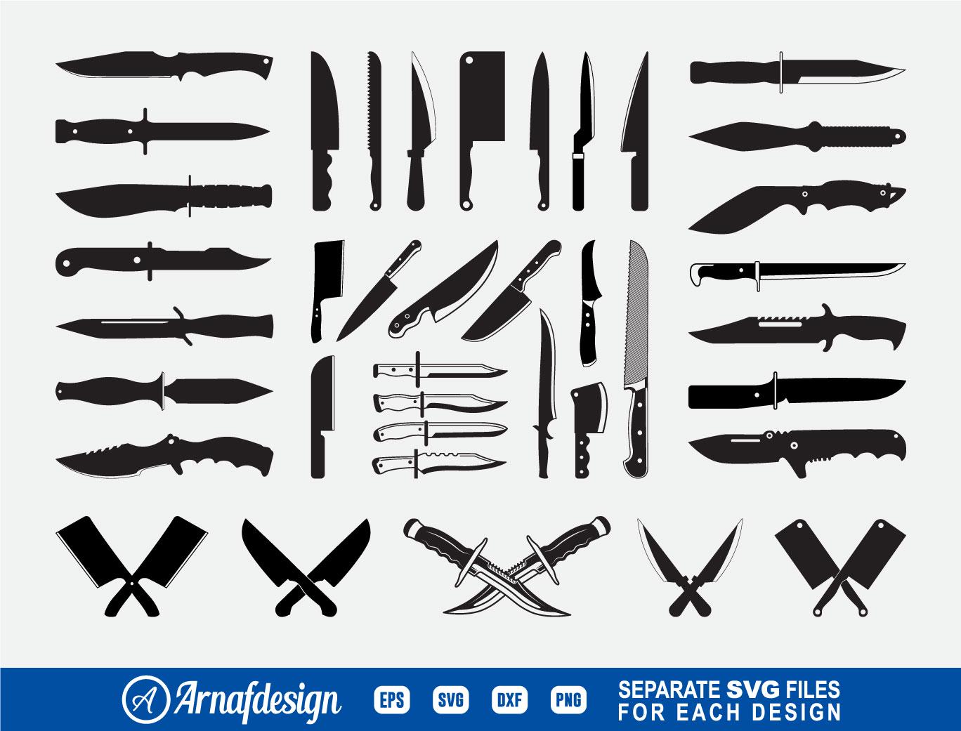 Knife SVG, Kitchen Knife Svg, Butcher Knife, Bread Knives Svg, Clipart ...