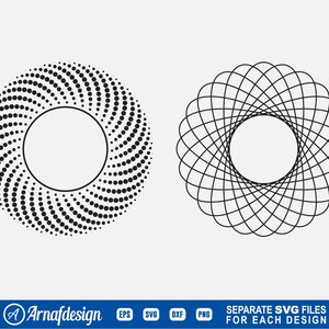 Spirograph SVG, Geometric Svg, Clipart, Cut Files for Silhouette, Files ...