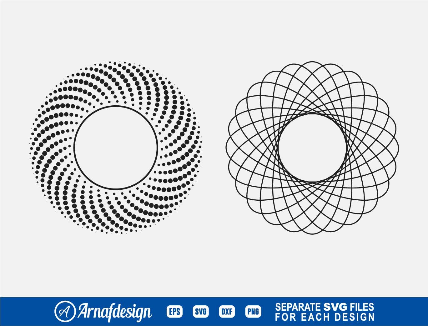 Spirograph SVG, Geometric Svg, Clipart, Cut Files for Silhouette, Files ...