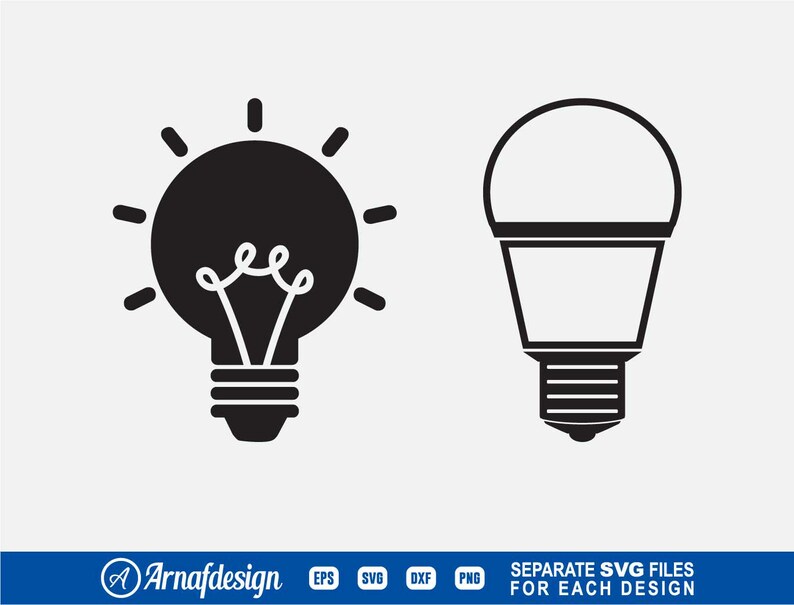 Light Bulb Svg, LED Light, Bulb Svg, Lightbulb Svg, Coil Svg, Clipart ...