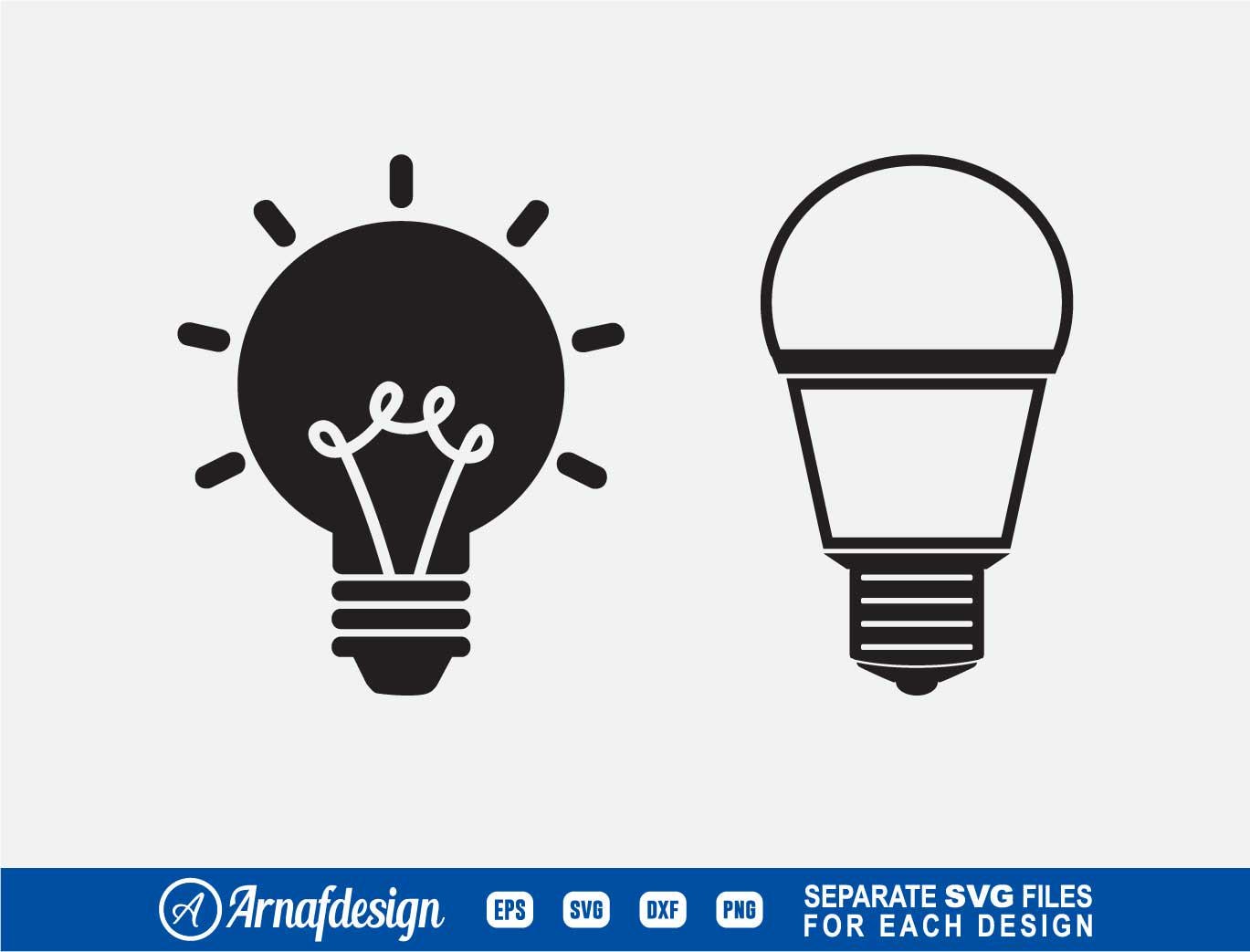 Light Bulb Svg, LED Light, Bulb Svg, Lightbulb Svg, Coil Svg, Clipart ...