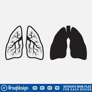 Lung SVG, Medical Image Svg, Human Lung Svg, Bronchial Svg, Clipart ...