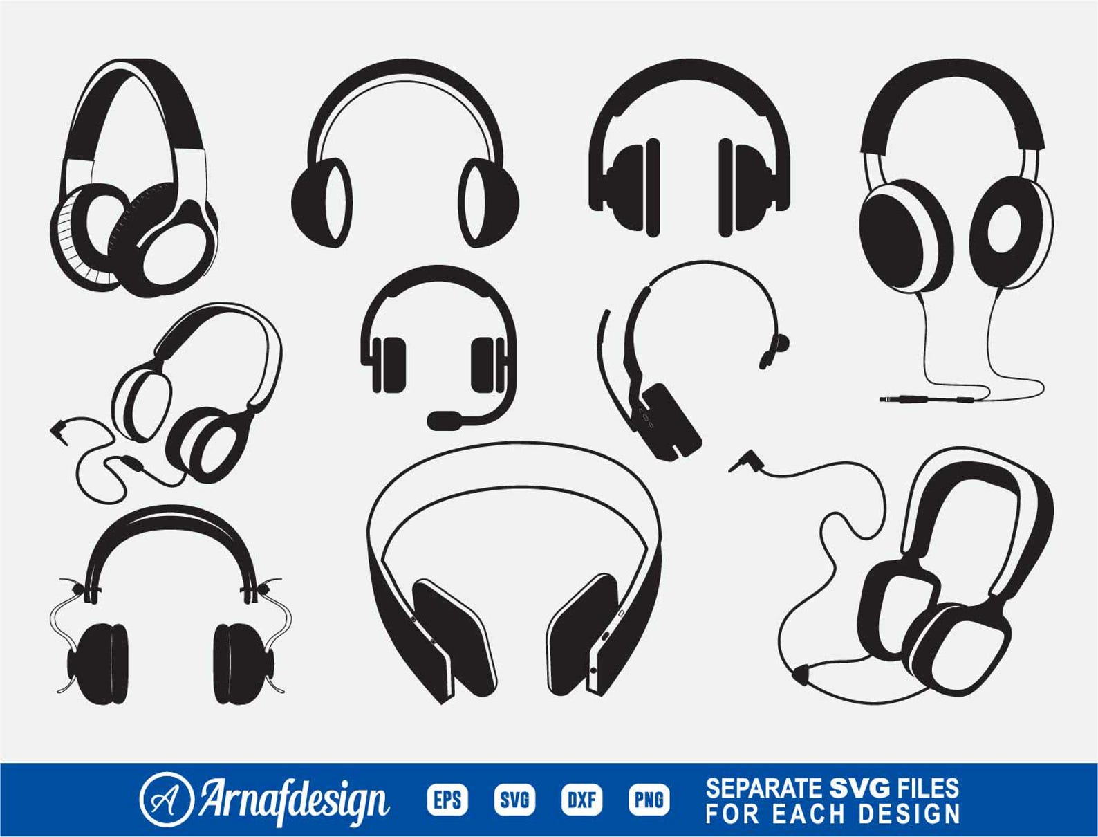 Headset SVG, Headphone Svg, DJ Svg, Music Svg, Headset Clipart, Cut ...