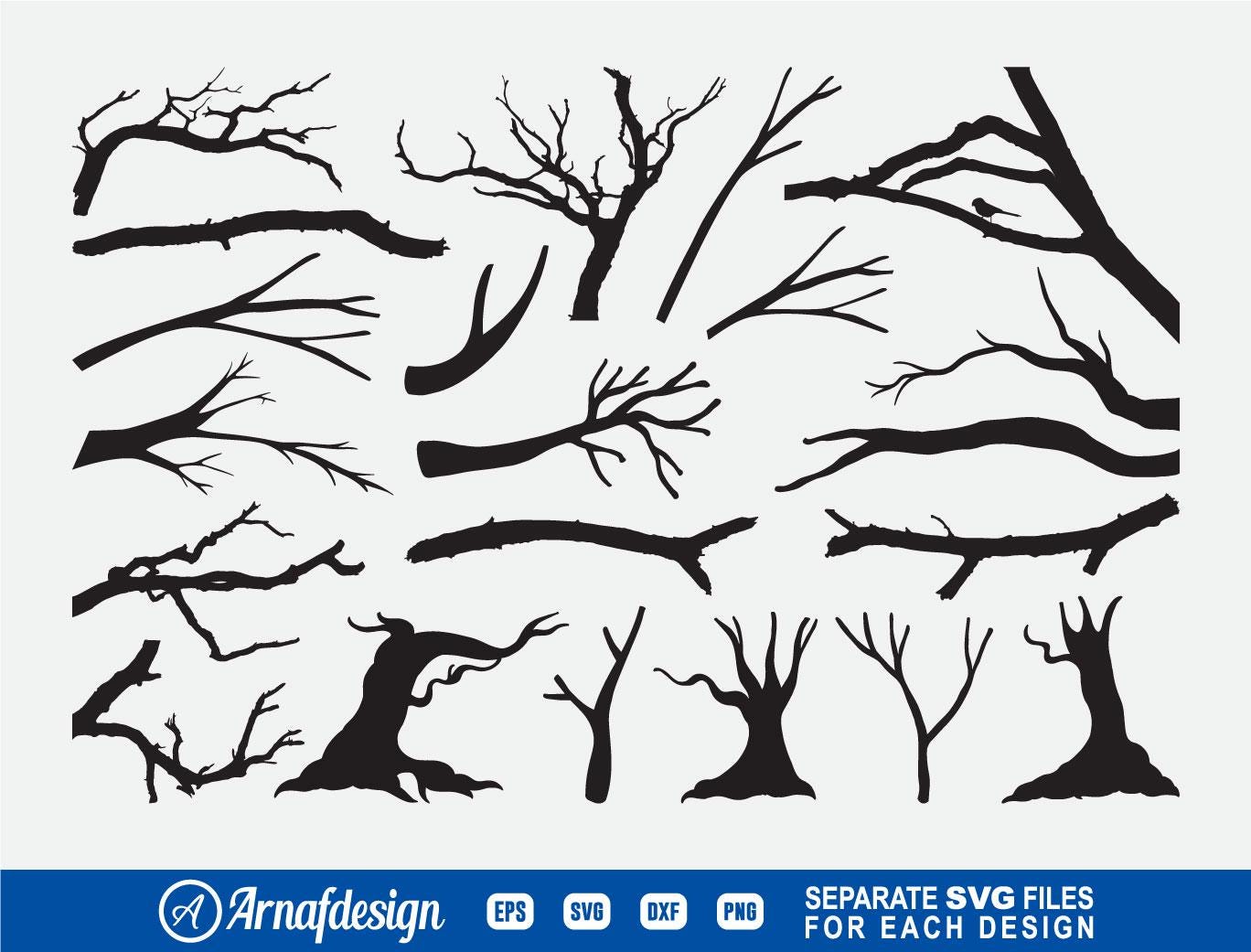 Tree Branch Svg, Tree Svg, Branch Svg, Clipart, Cut Files for ...