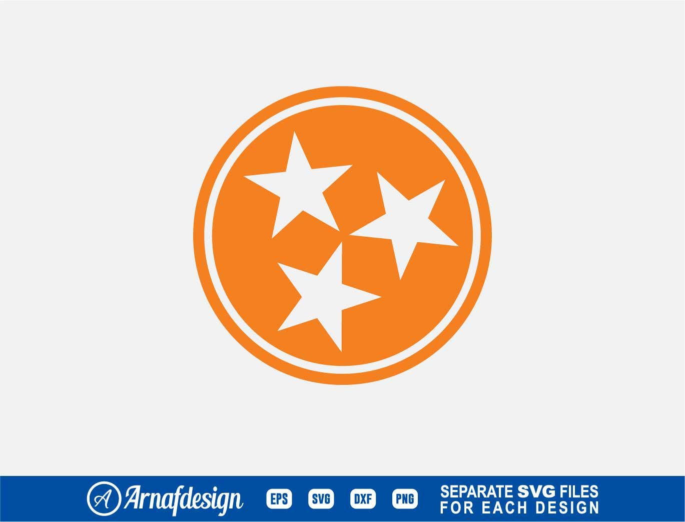 Tennesseetri-star SVG, Tennessee Star, Tennessee Tristar Svg, Vector ...