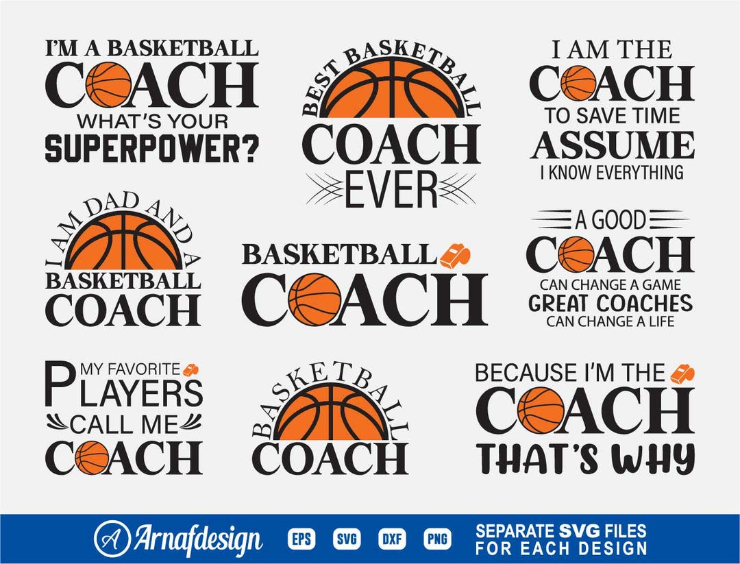 Basketball Coach SVG Basketball Svg, Coach Svg, Clipart, Cut Files for ...