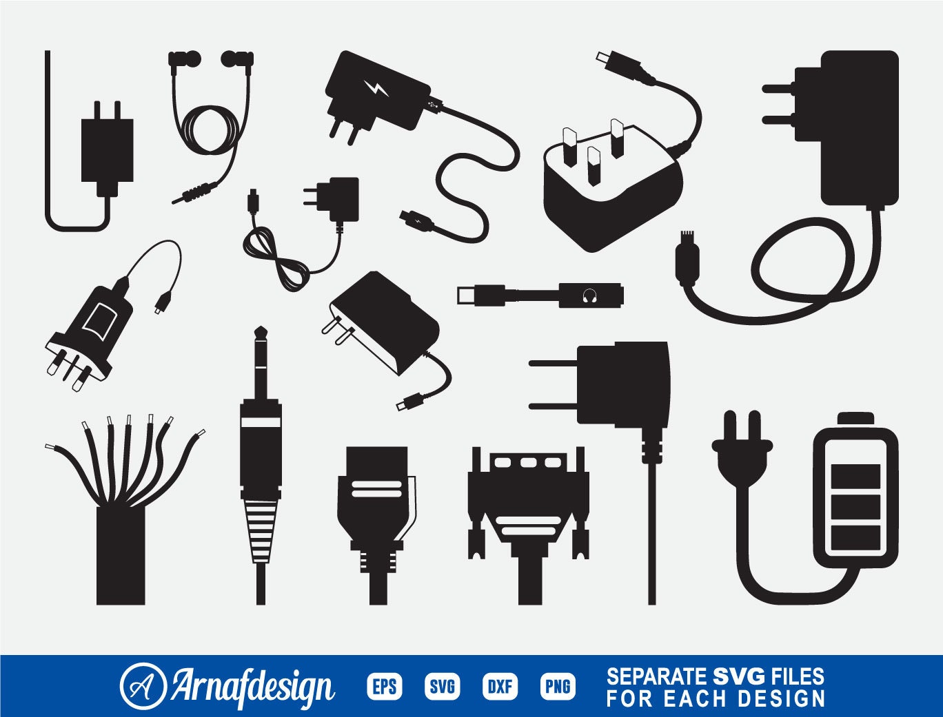 Charger SVG, Usb Charger Svg, Phone Charger Svg, USB Cable Svg, Clipart ...