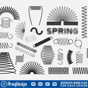 Coiled Spring SVG, Coiled Svg, Springs Svg, Metal Spring Svg, Clipart ...
