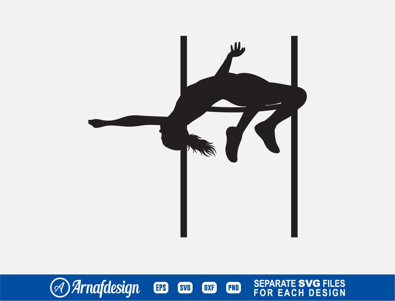 High Jump SVG, Athlete Svg, Sports Svg, Clipart, Cut Files for ...
