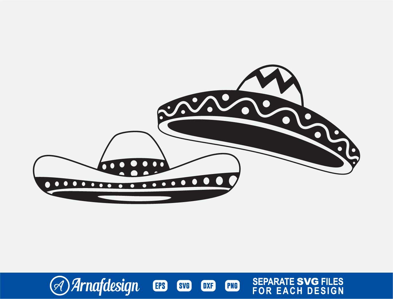 Sombrero SVG, Sombrero Vector, Maxican Fiesta Sombrero, Maxican Hat Svg ...
