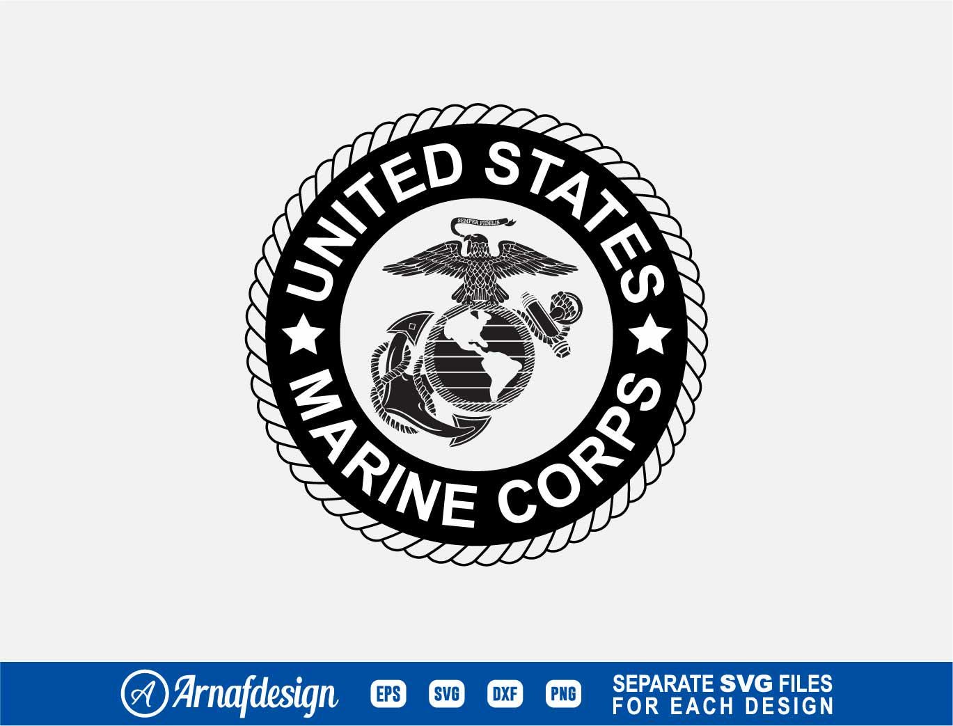 US Marine Corps SVG, Vector, Silhouette, Cricut, Clipart, Cuttable ...