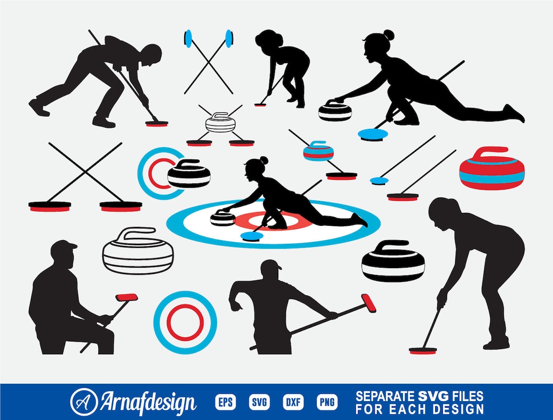 Curling SVG, Curler Svg, Curling Rock Svg, Curling Broom Svg, Winter ...