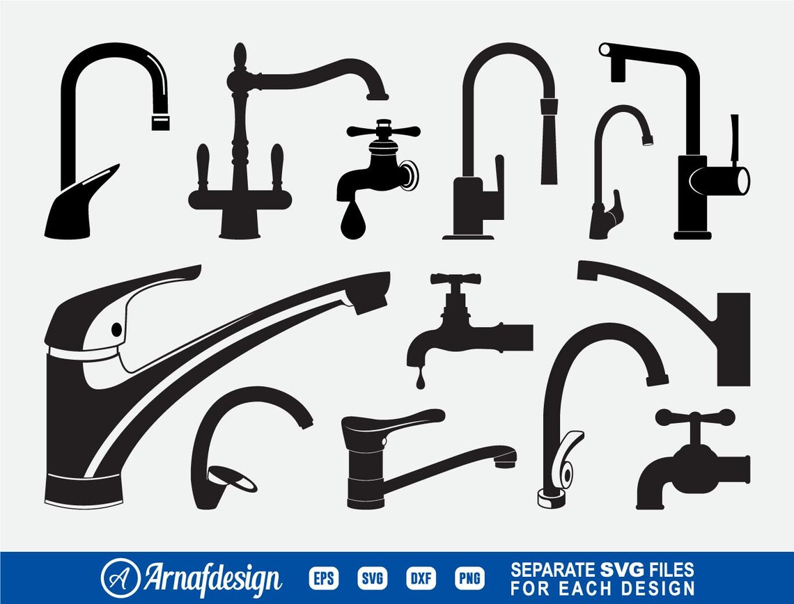 Water Faucet Svg, Faucet Svg, Water Tap Svg, Dripping Faucet Svg ...